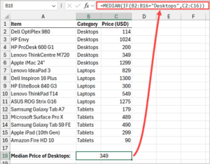 Calculate MEDIAN IF in Excel (3 Easy Ways)