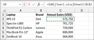 Point and Click Method in Excel
