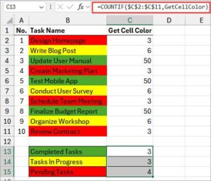 Count Colored Cells in Excel (4 Easy Ways)
