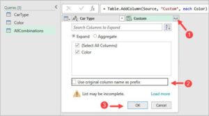 Generate All Possible Combinations from Two Lists
