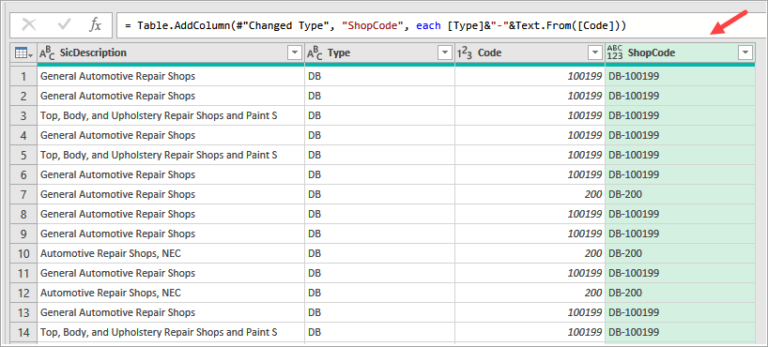 Concatenate in Power Query (Columns, Text, Numbers)