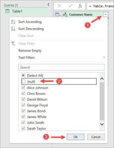 Remove Null Values in Power Query