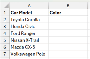 Create a Drop-down List with Color in Excel