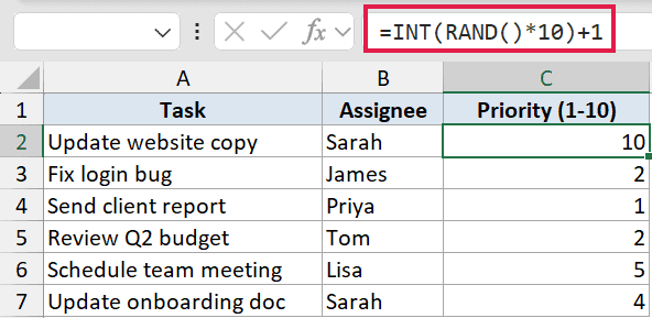 RAND Function in Excel (4 Easy Examples)