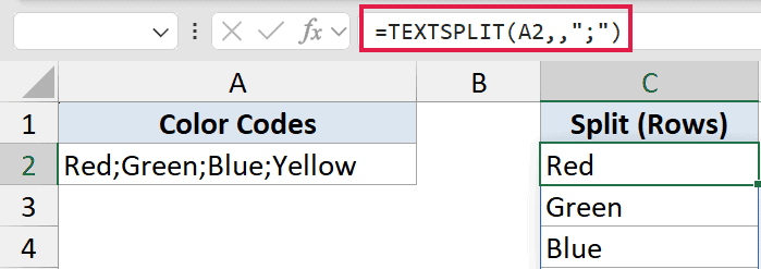 TEXTSPLIT Function in Excel (5 Easy Examples)