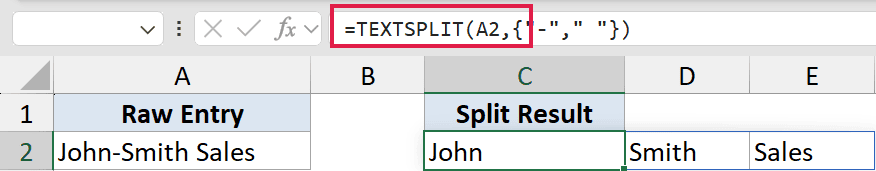 TEXTSPLIT Function in Excel (5 Easy Examples)