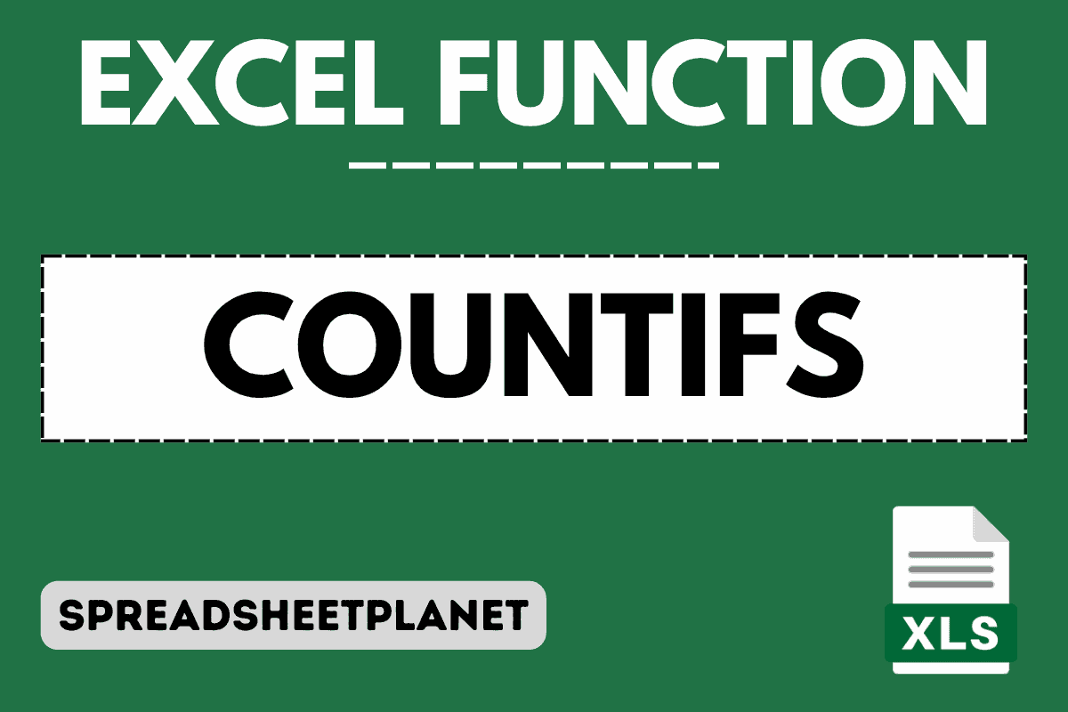 COUNTIFS Function in Excel (6 Easy Examples)