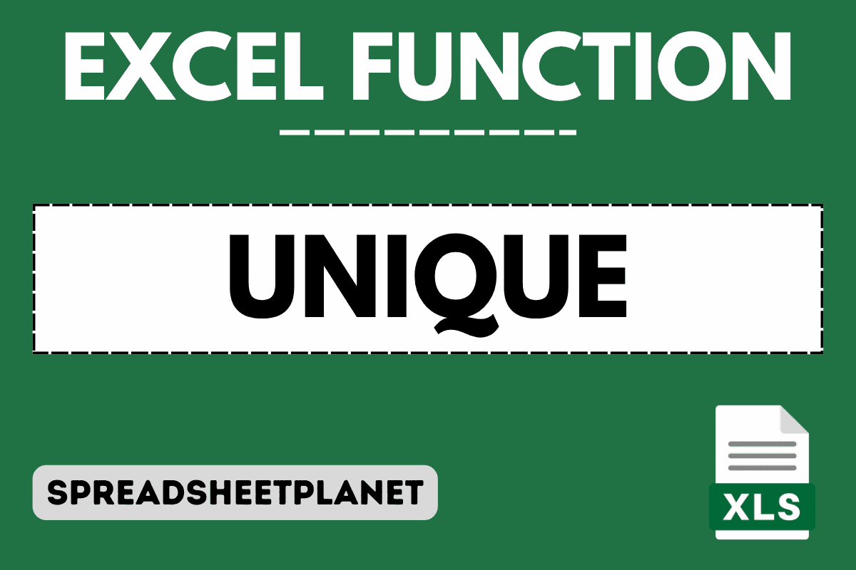 UNIQUE Function in Excel (5 Easy Examples)