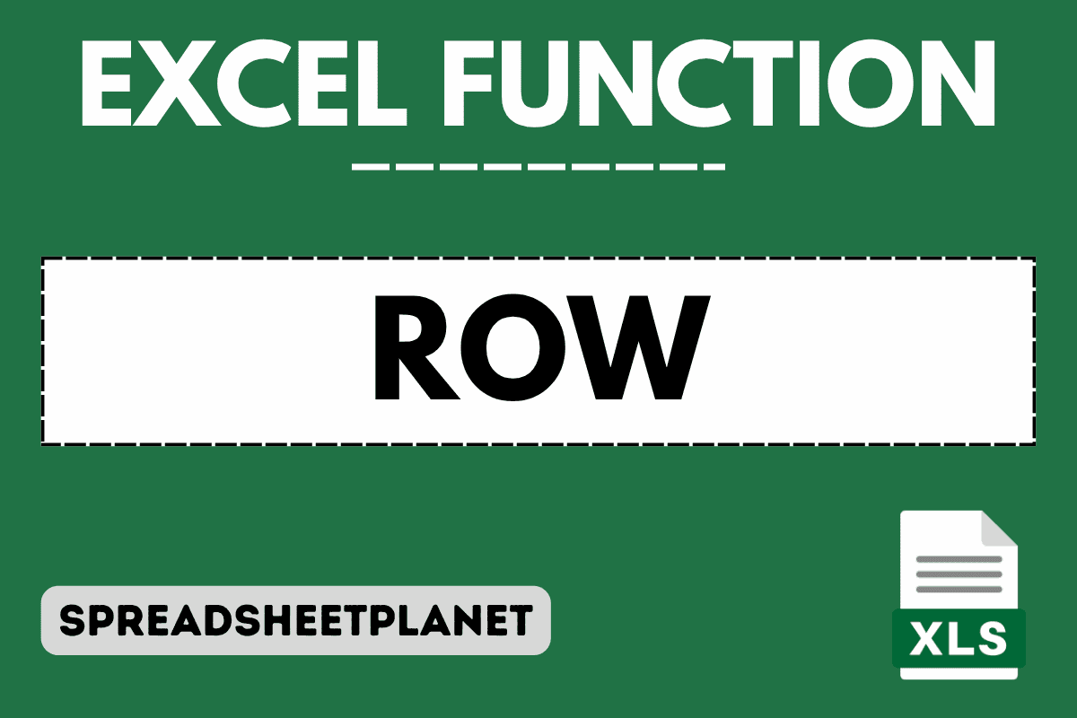 ROW Function in Excel (5 Easy Examples)