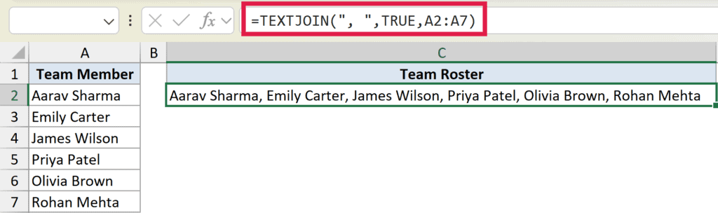 TEXTJOIN Function in Excel (5 Easy Examples)